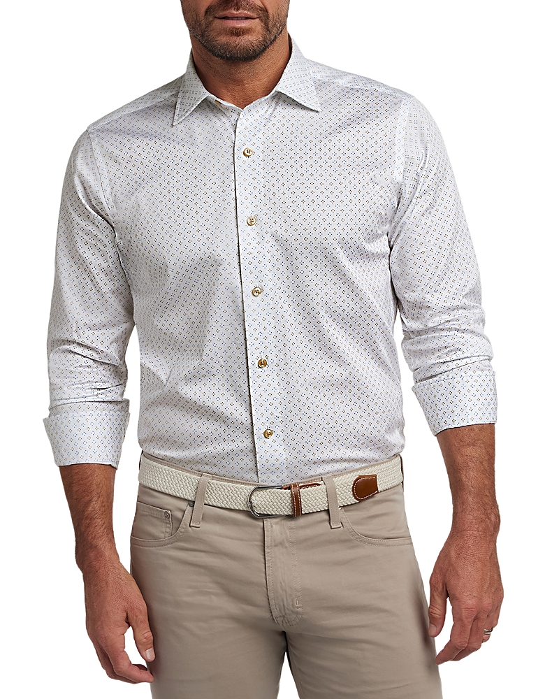 DAVID DONAHUE neat print shirt